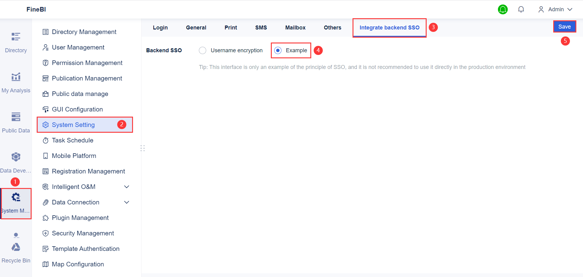 Backend Single Sign-On Plugin- FineBI Help Document