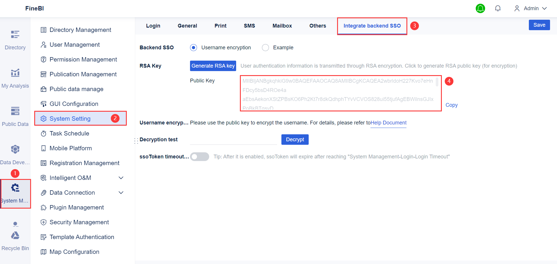 Backend Single Sign-On Plugin- FineBI Help Document