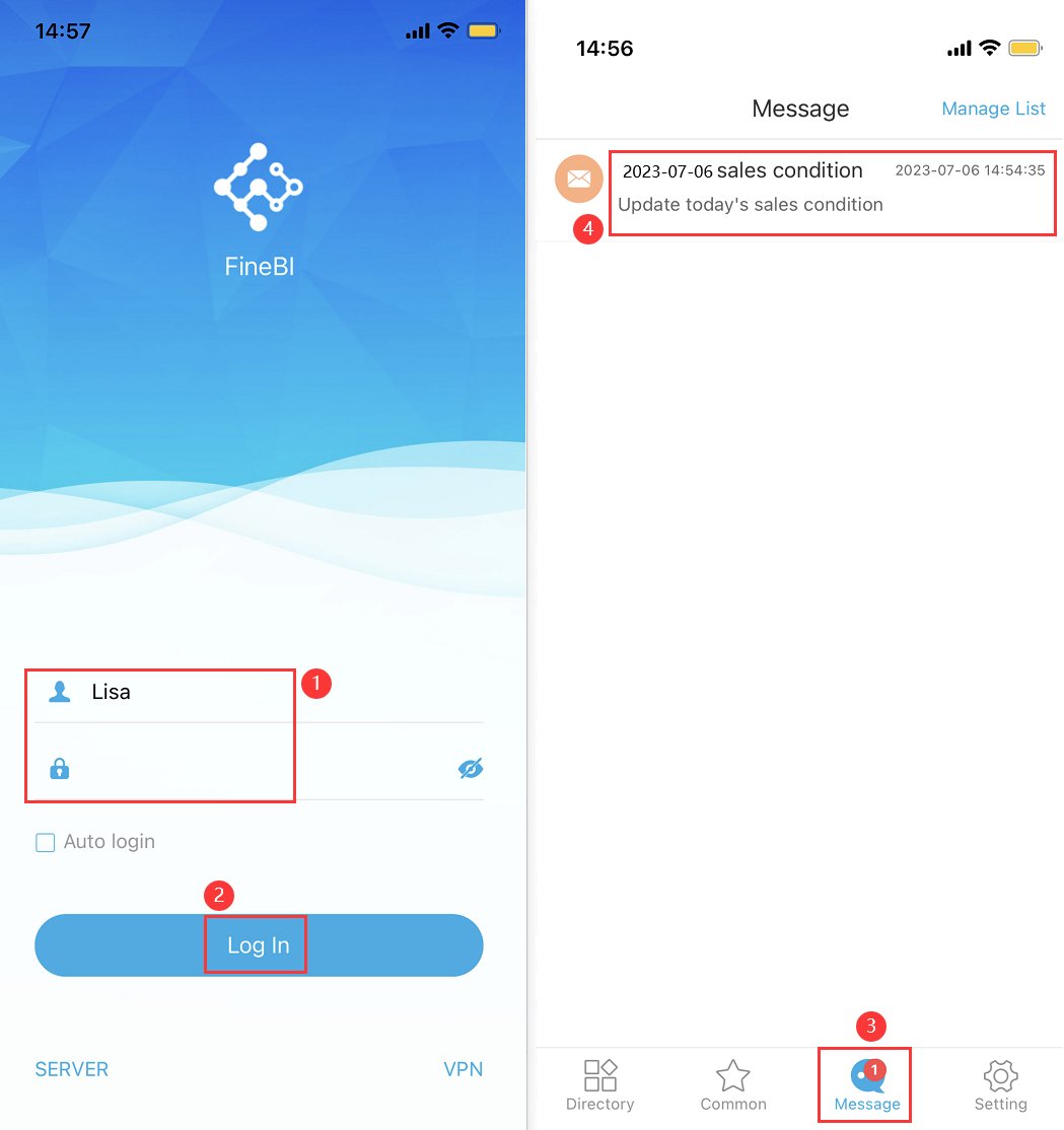Task Schedule Client Notification–APP Notification- FineBI Help Document