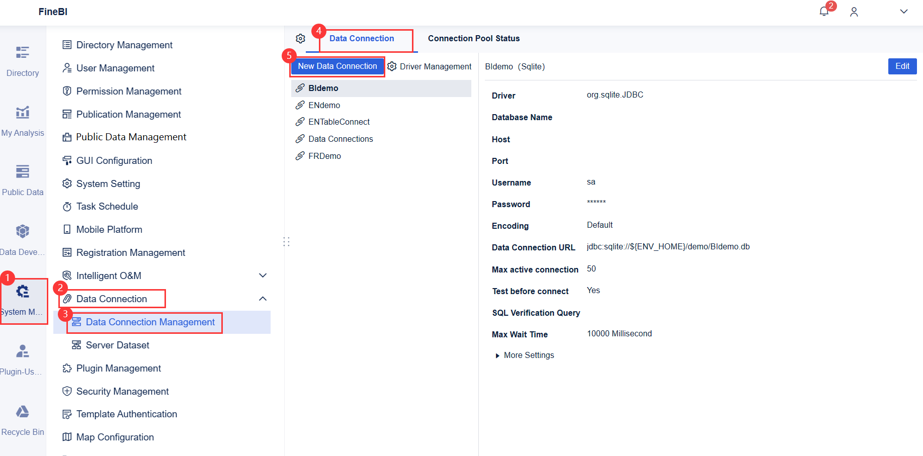 LogDB Database Logs on the Platform- FineBI Help Document