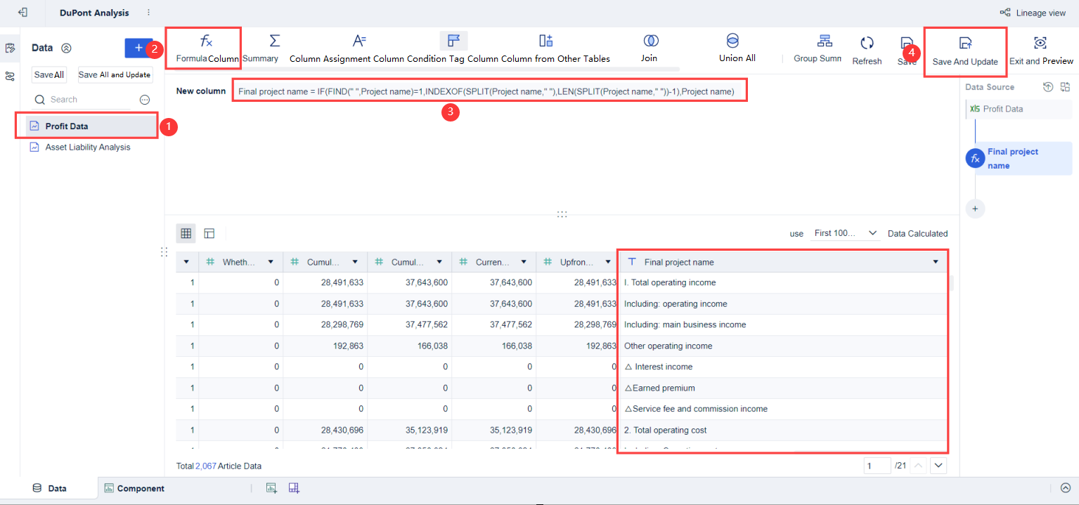 Dupont Analysis- FineBI Help Document