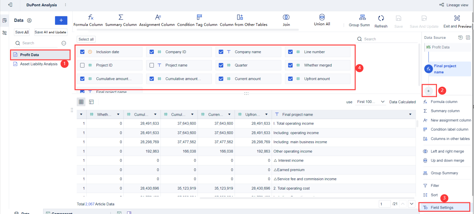 Dupont Analysis- FineBI Help Document