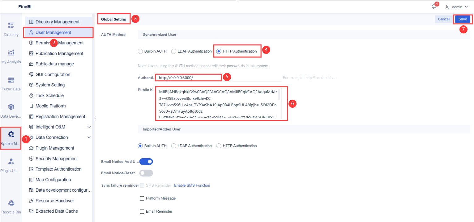 HTTP Authentication- FineBI Document