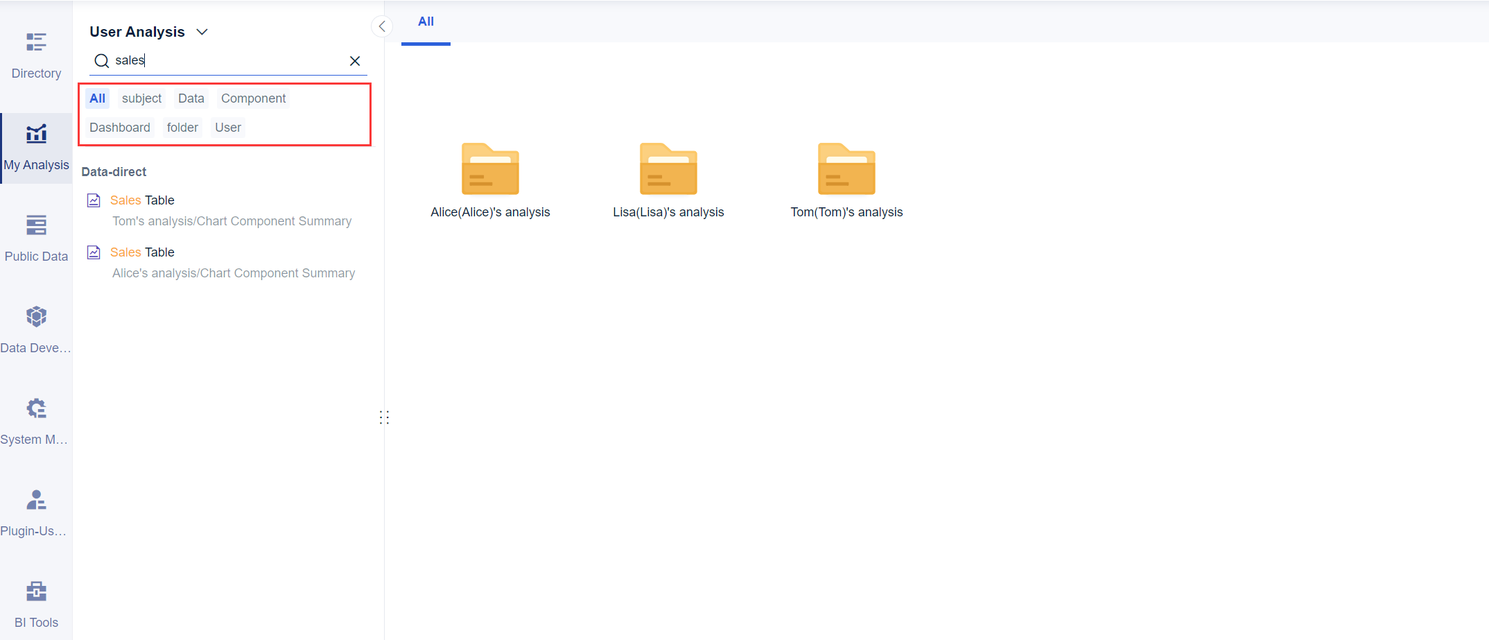 Managing User Analysis (Admin)- FineBI Help Document