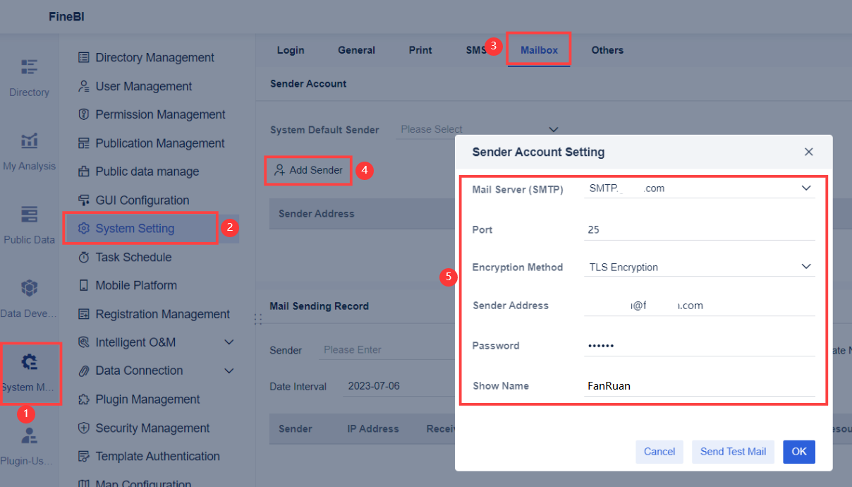 User Notification- FineBI Help Document
