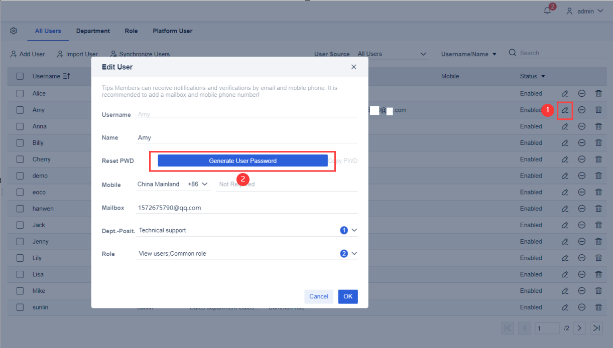 User Notification- FineBI Help Document