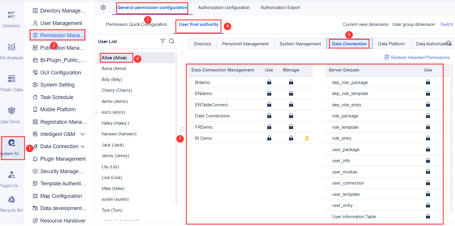 Troubleshooting Steps for Permission Management Exception- FineBI Help Document