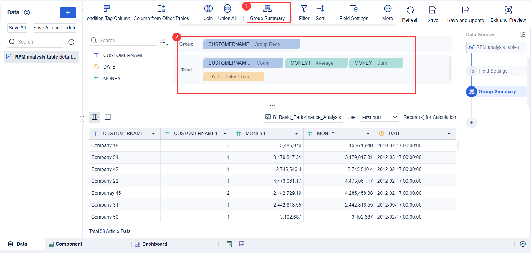 RFM Analysis- FineBI Help Document
