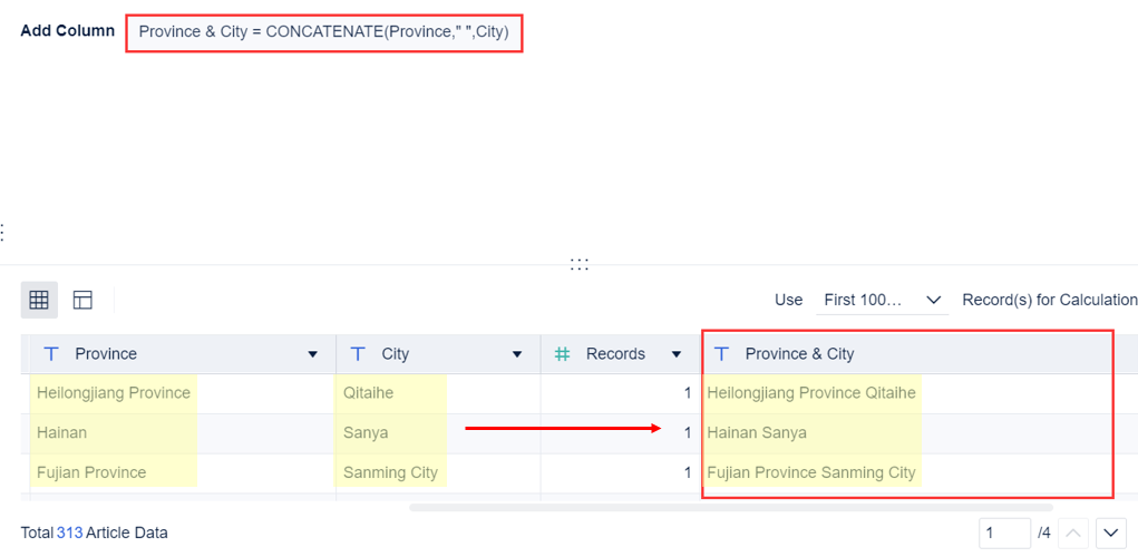 Concatenate Joining At Least Two Or More Strings Into One Finebi Help Document
