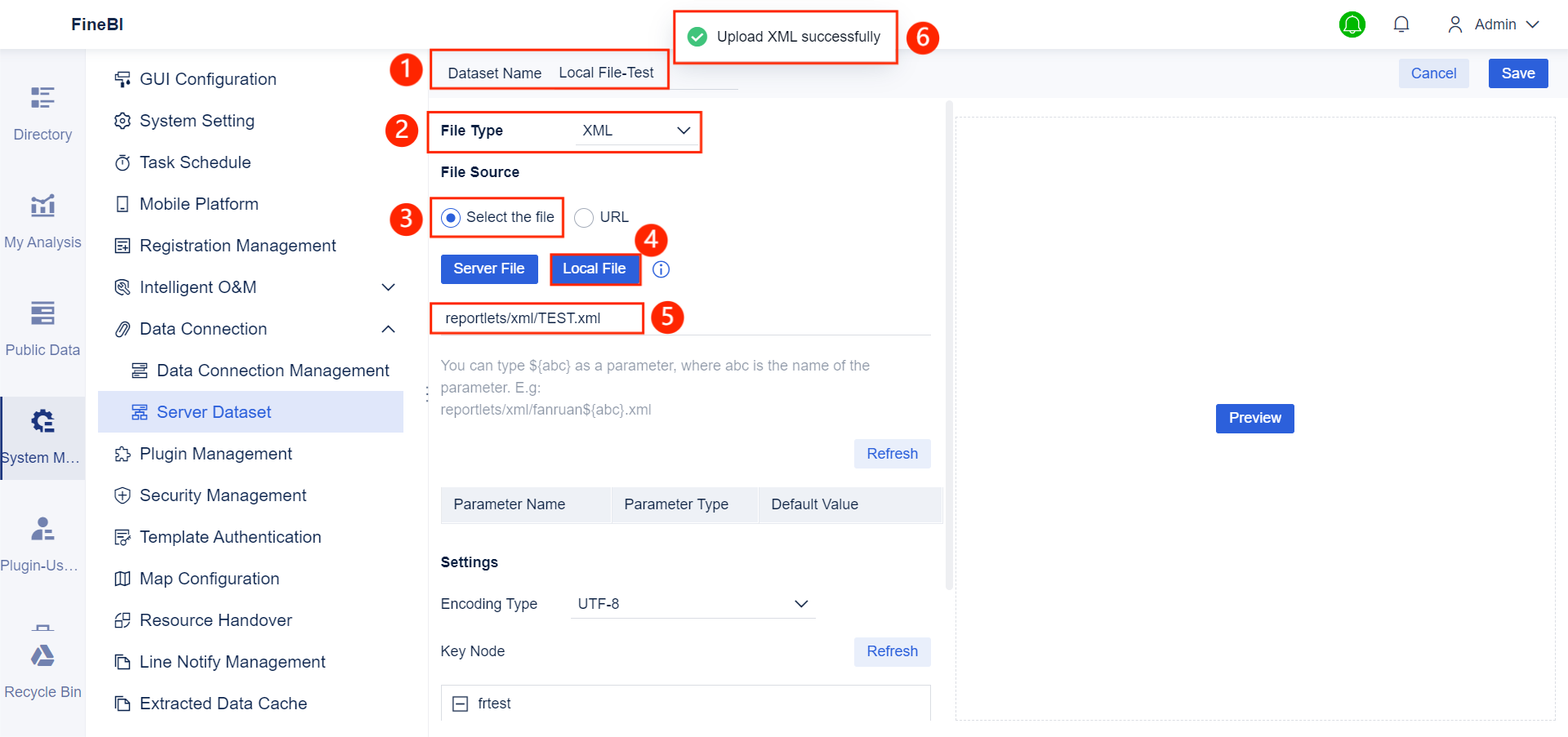 XML File Dataset- FineBI Help Document