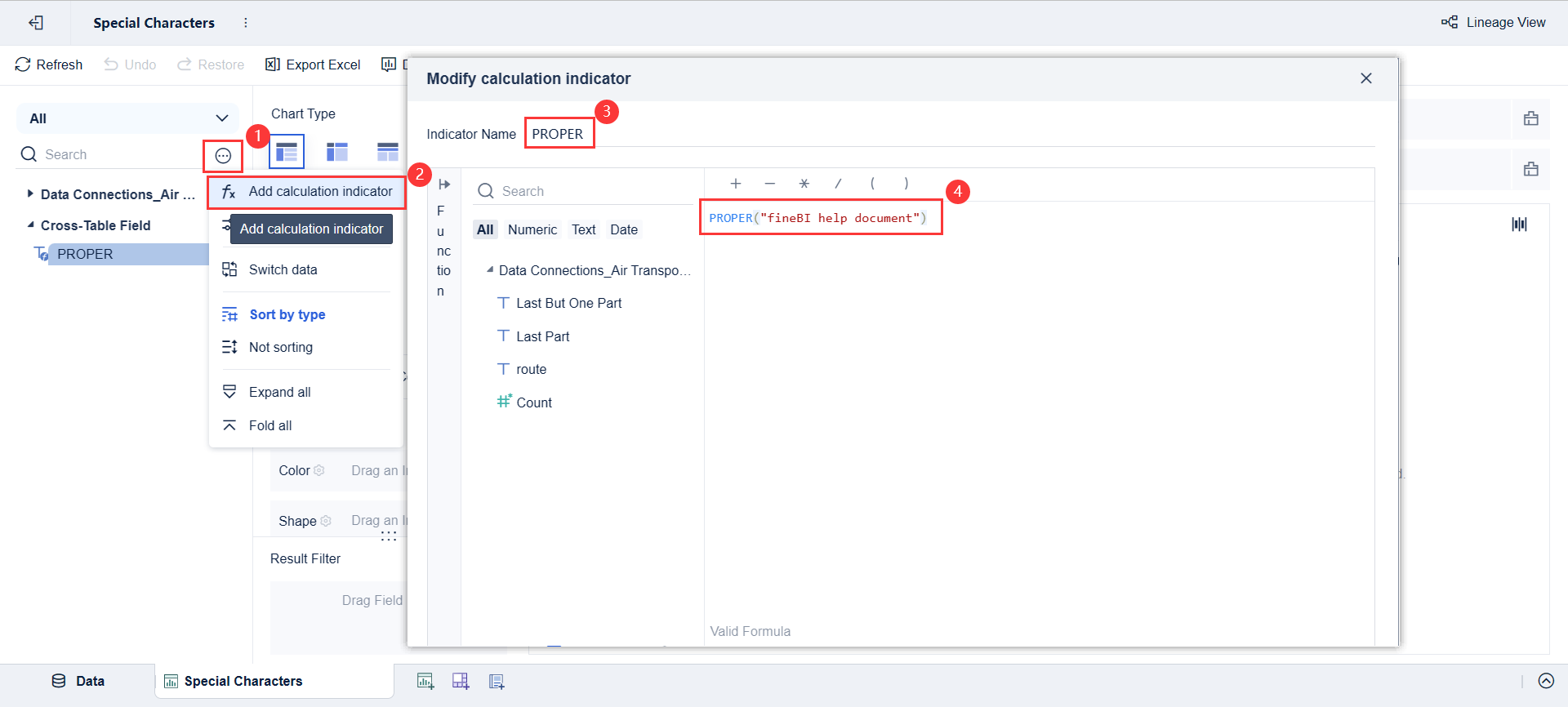 Special Character Processing- FineBI Help Document