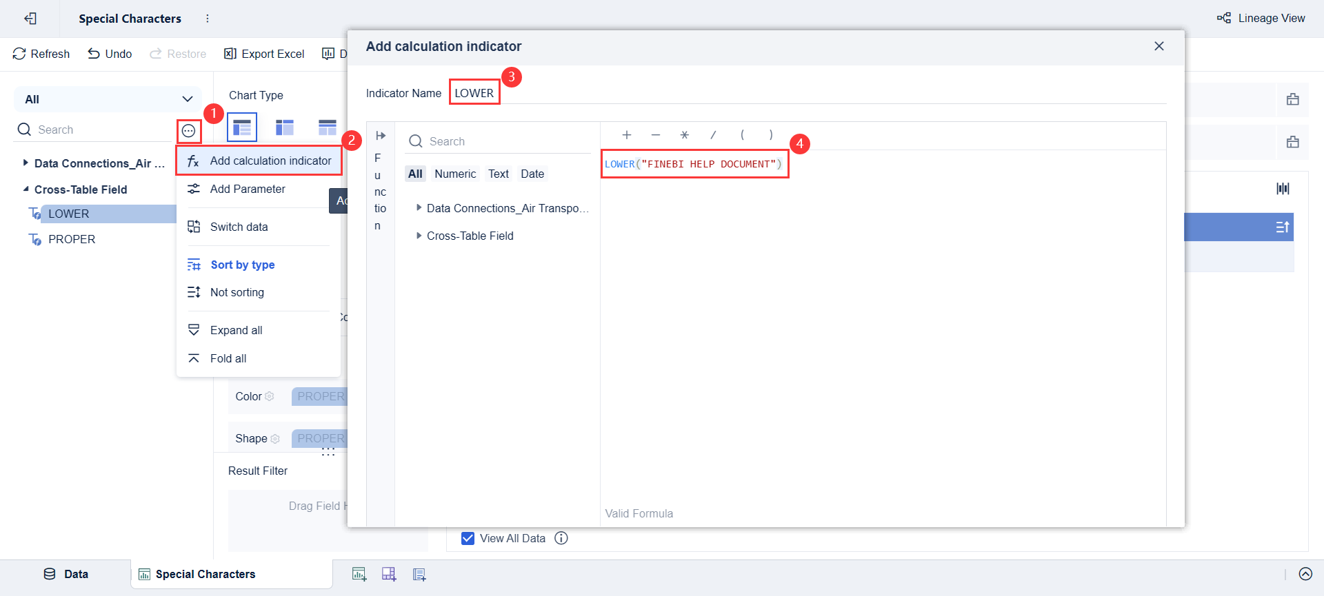Special Character Processing- FineBI Help Document