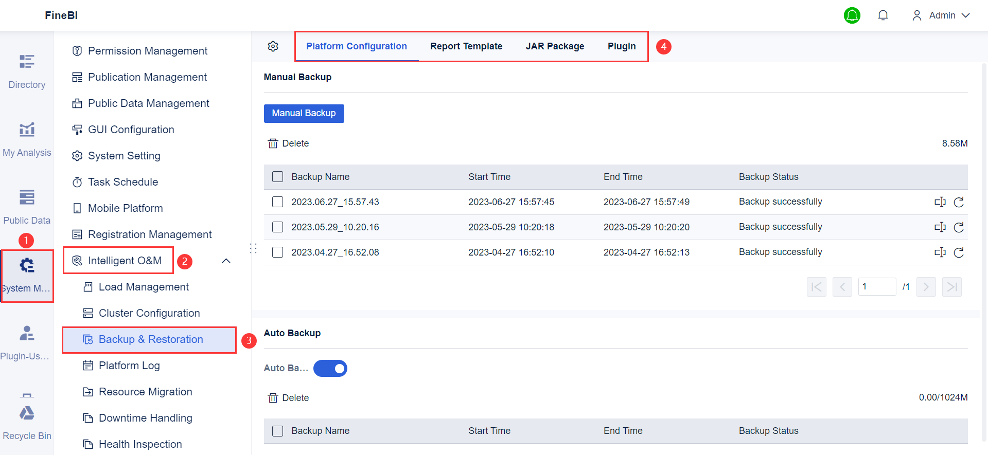 Resource Migration- FineBI Help Document