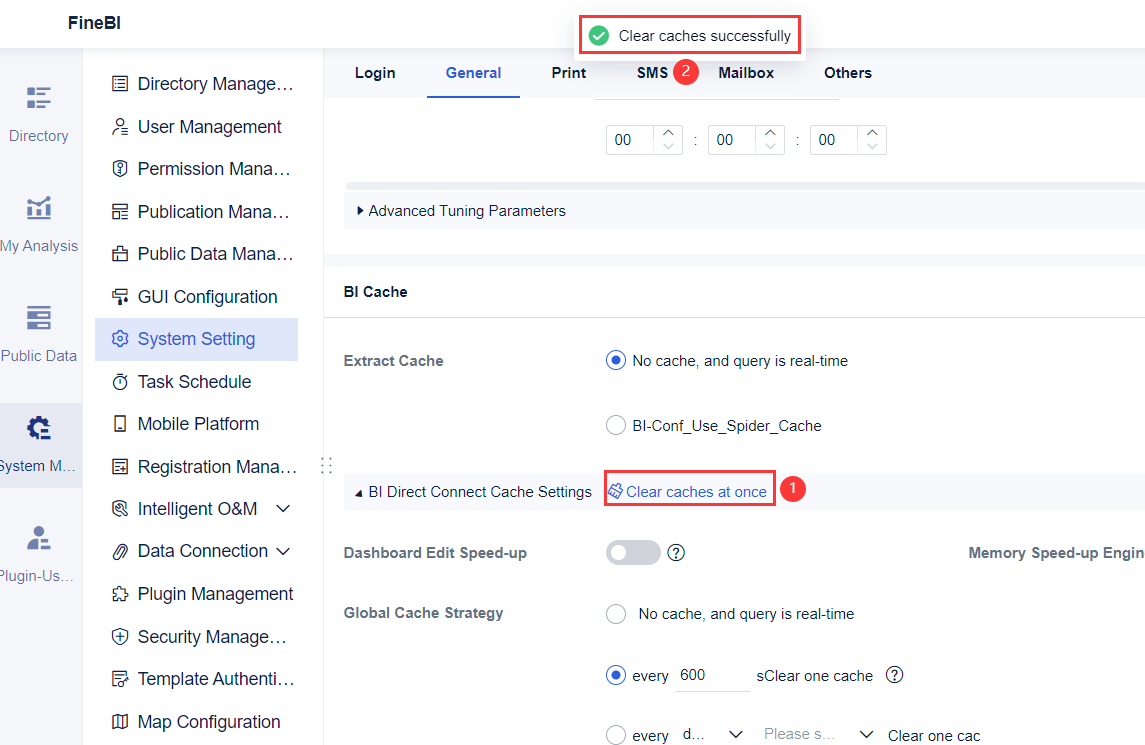 BI Cache- FineBI Help Document
