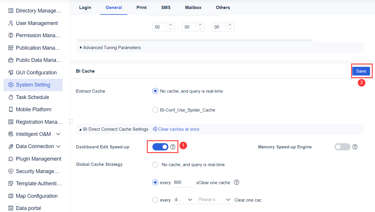 BI Cache- FineBI Help Document