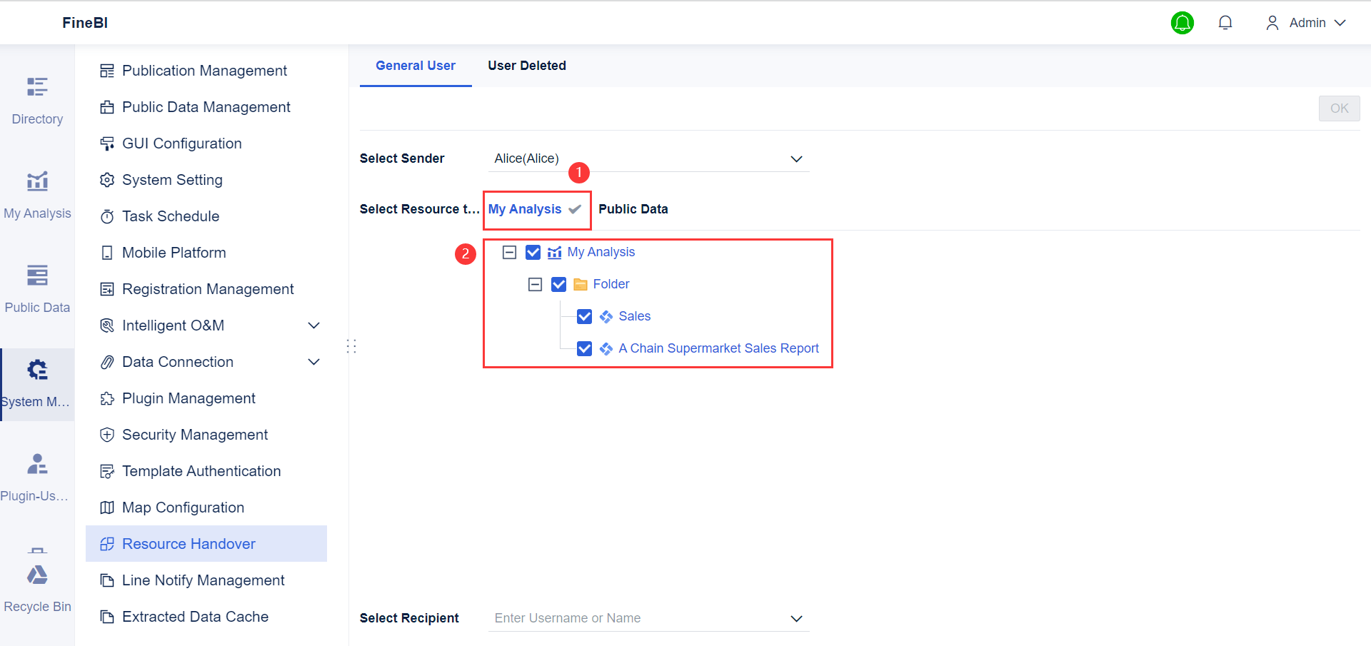 Resource Handover- FineBI Document