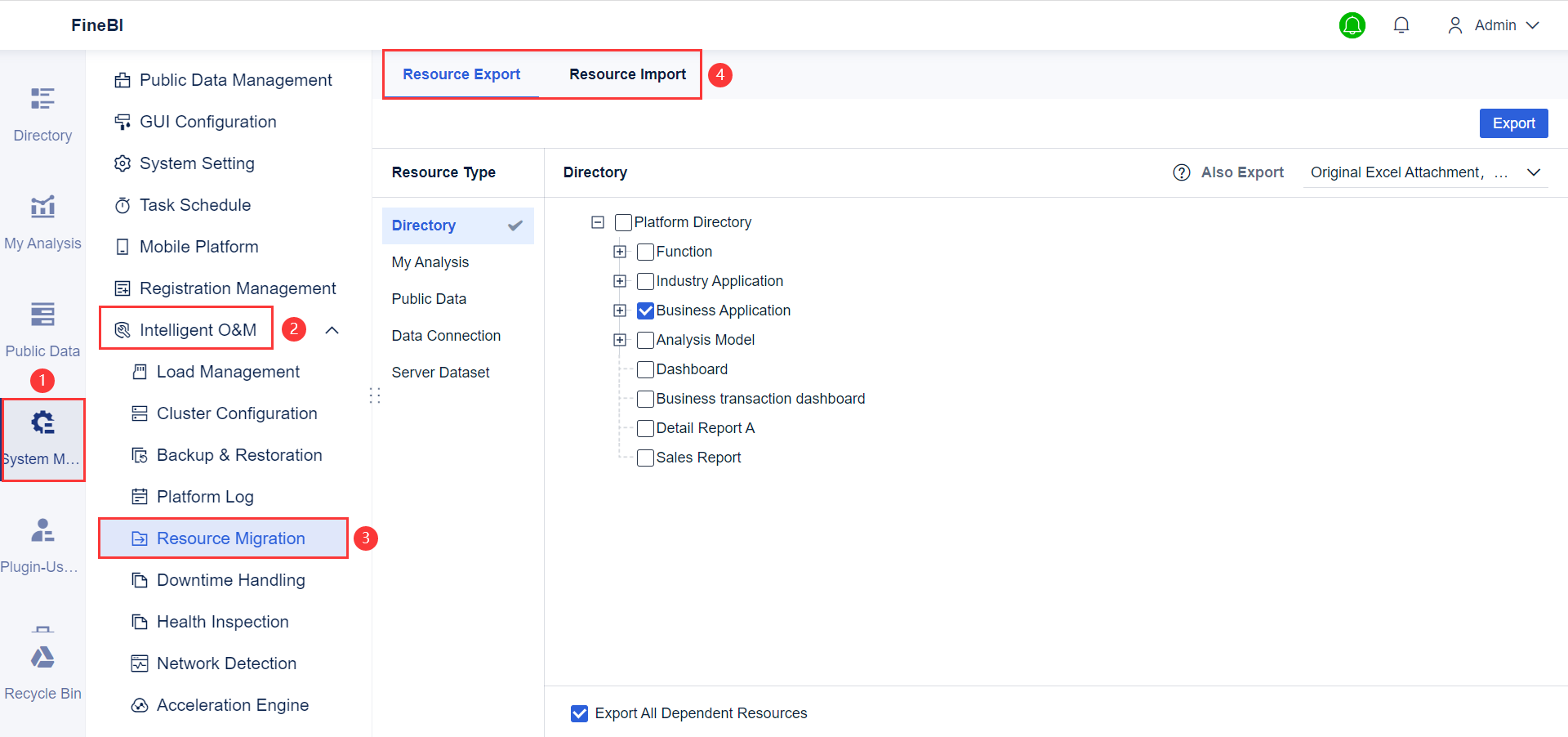 Resource Migration- FineBI Help Document