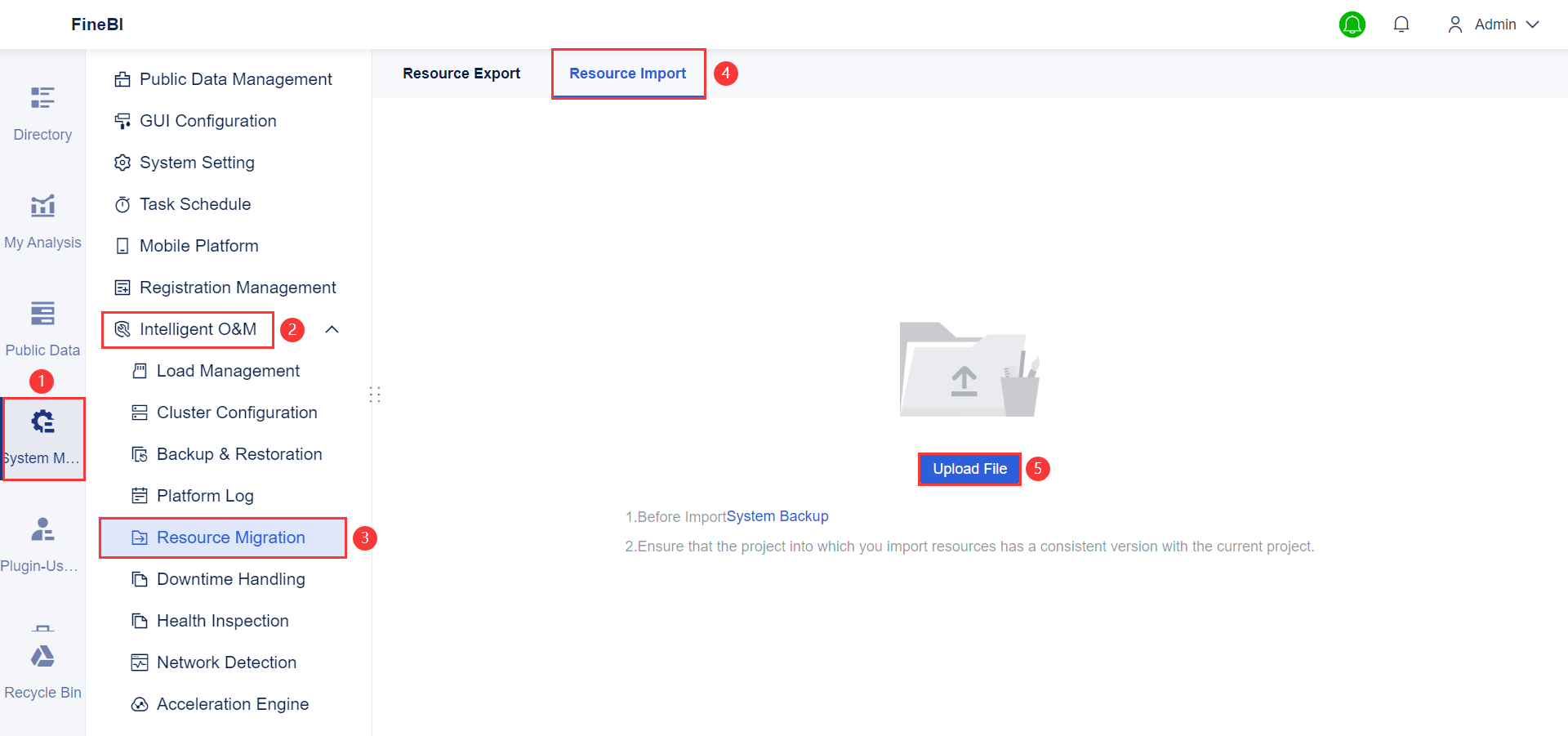 Resource Migration- FineBI Help Document