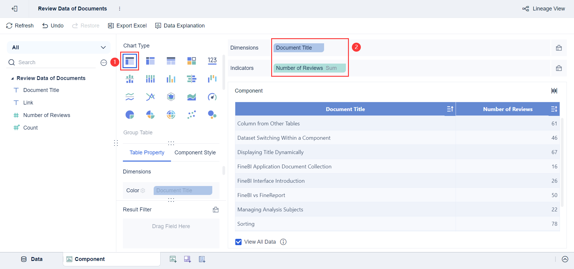Jumping to a Web Link- FineBI Help Document