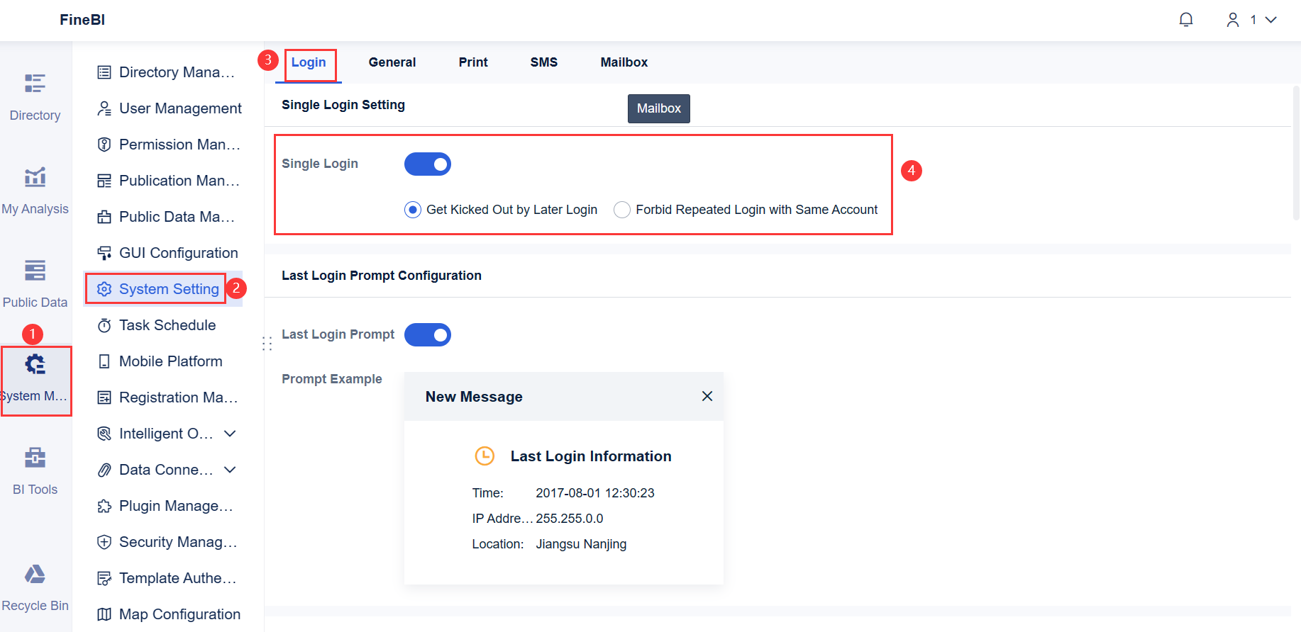 Single Login Setting- FineBI Help Document