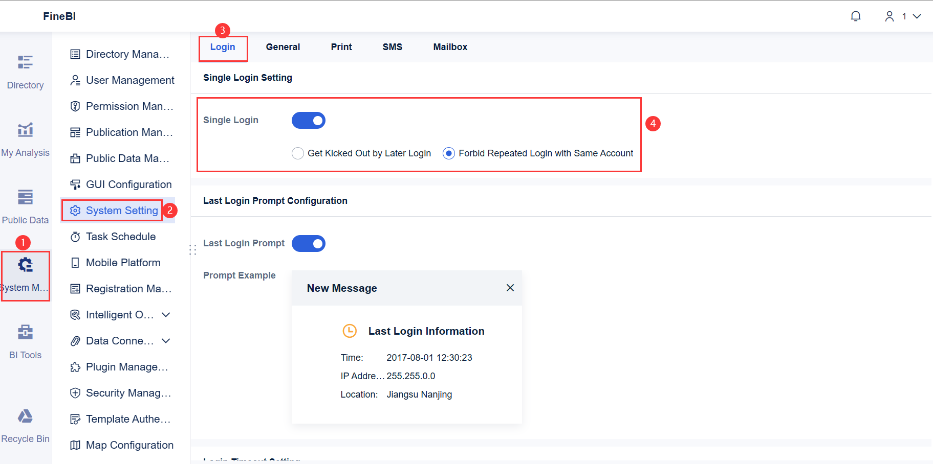 Single Login Setting- FineBI Help Document