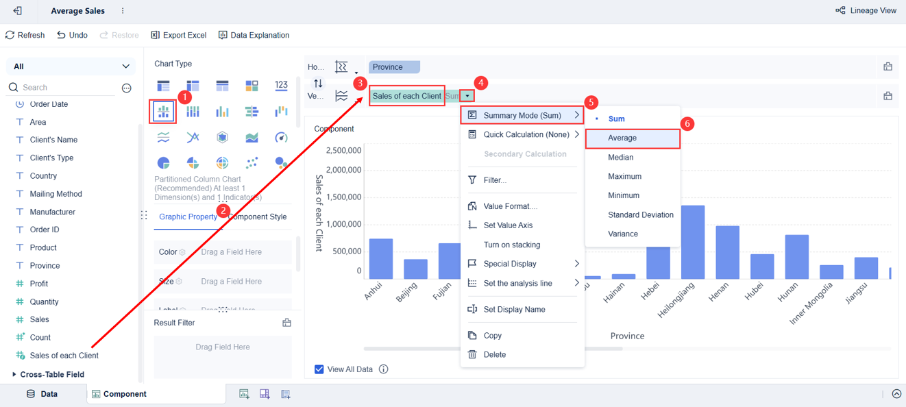 DEF_ADD (Analysis Area Dimension and Specified Dimension)- FineBI Help Document