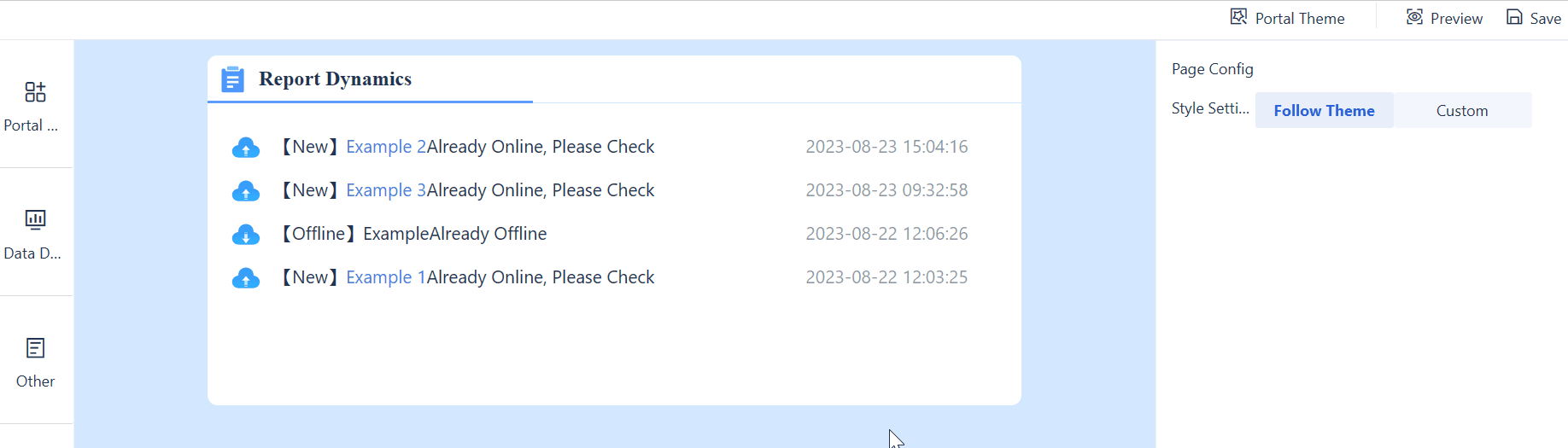 Report Dynamics Component- FineBI Document