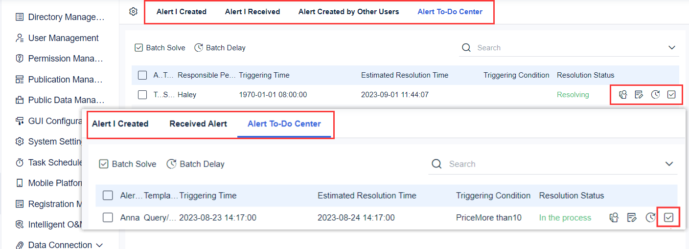 Managing Alert Tasks- FineBI Help Document