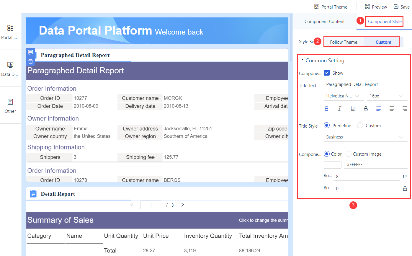Data Dashboard Component- FineBI Help Document