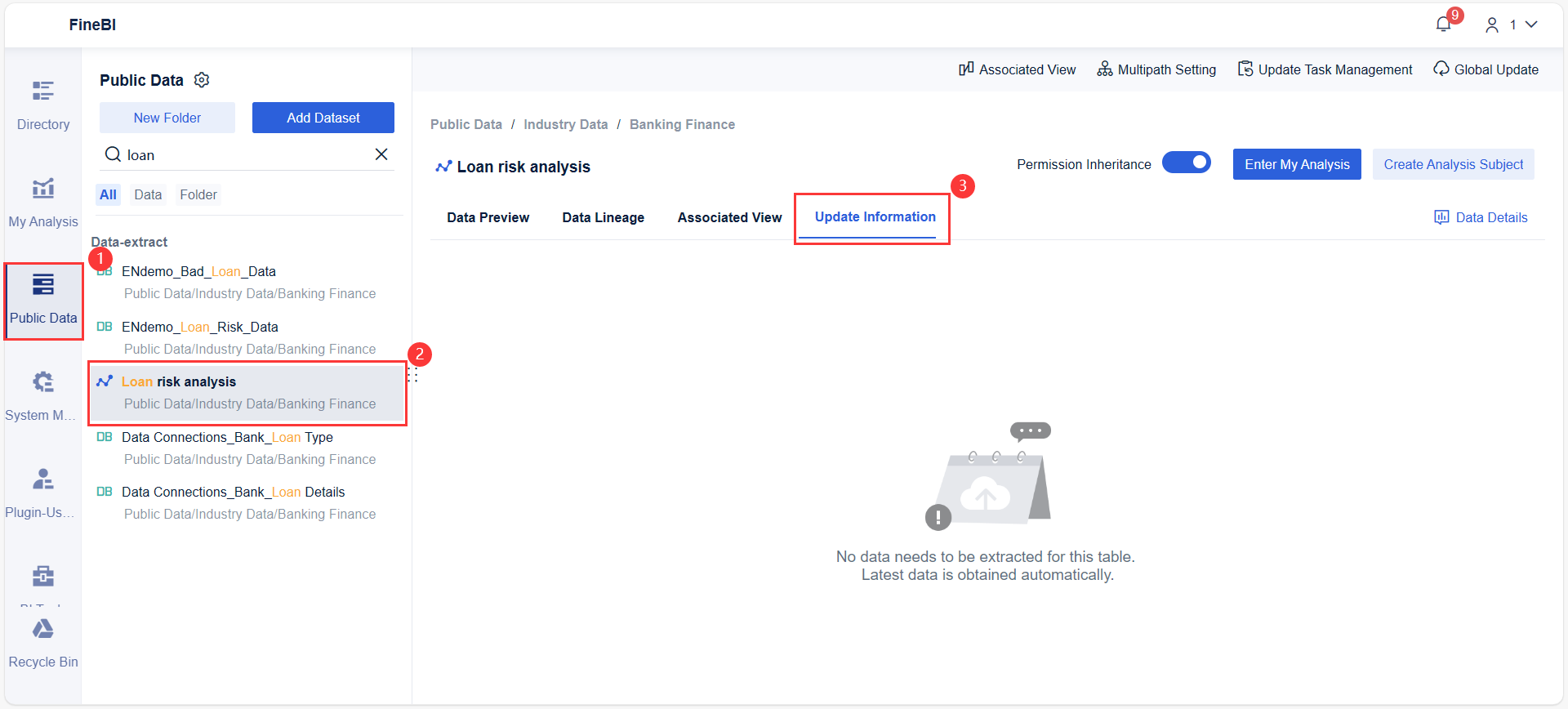 Single Table Update of Self-Service Datasets- FineBI Help Document