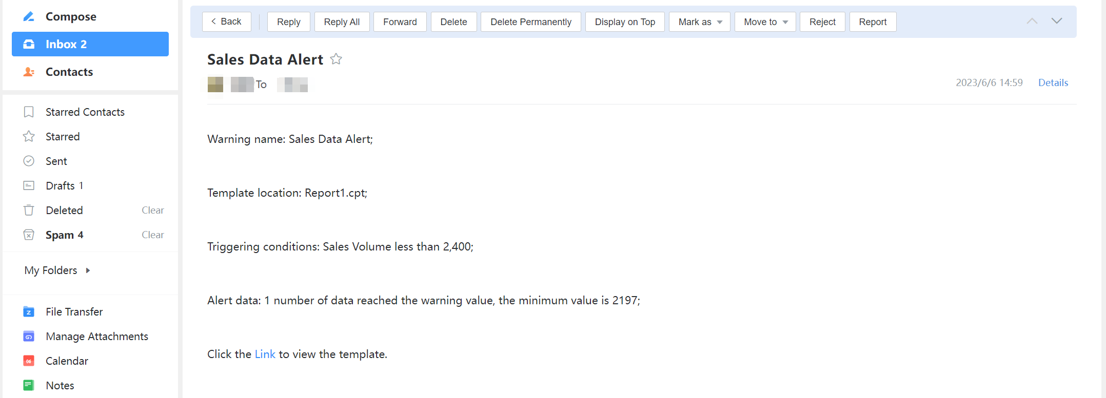Data Alert Plugin Example- FineBI Help Document