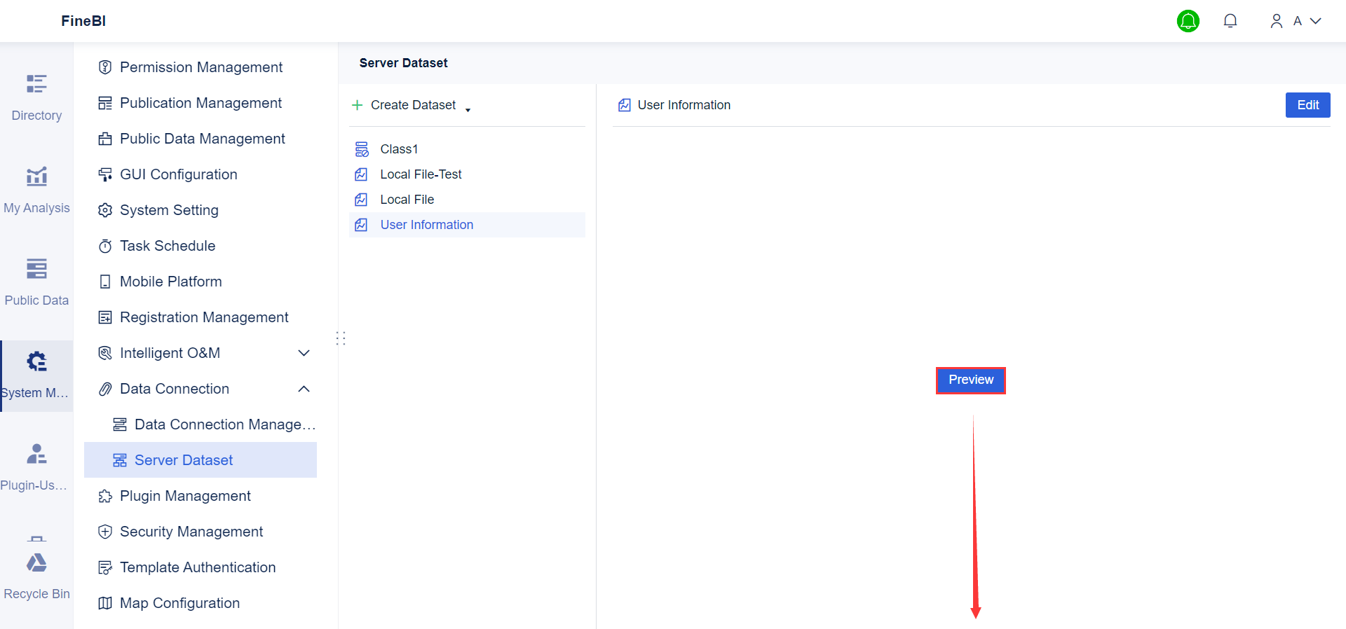 Server Dataset- FineBI Document