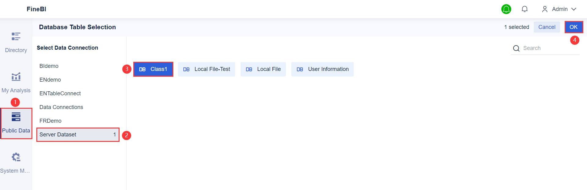 Server Dataset- FineBI Document