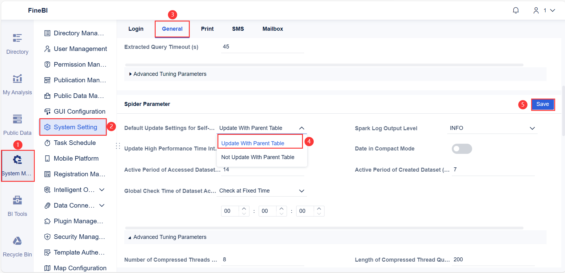 Single Table Update of Self-Service Datasets- FineBI Document