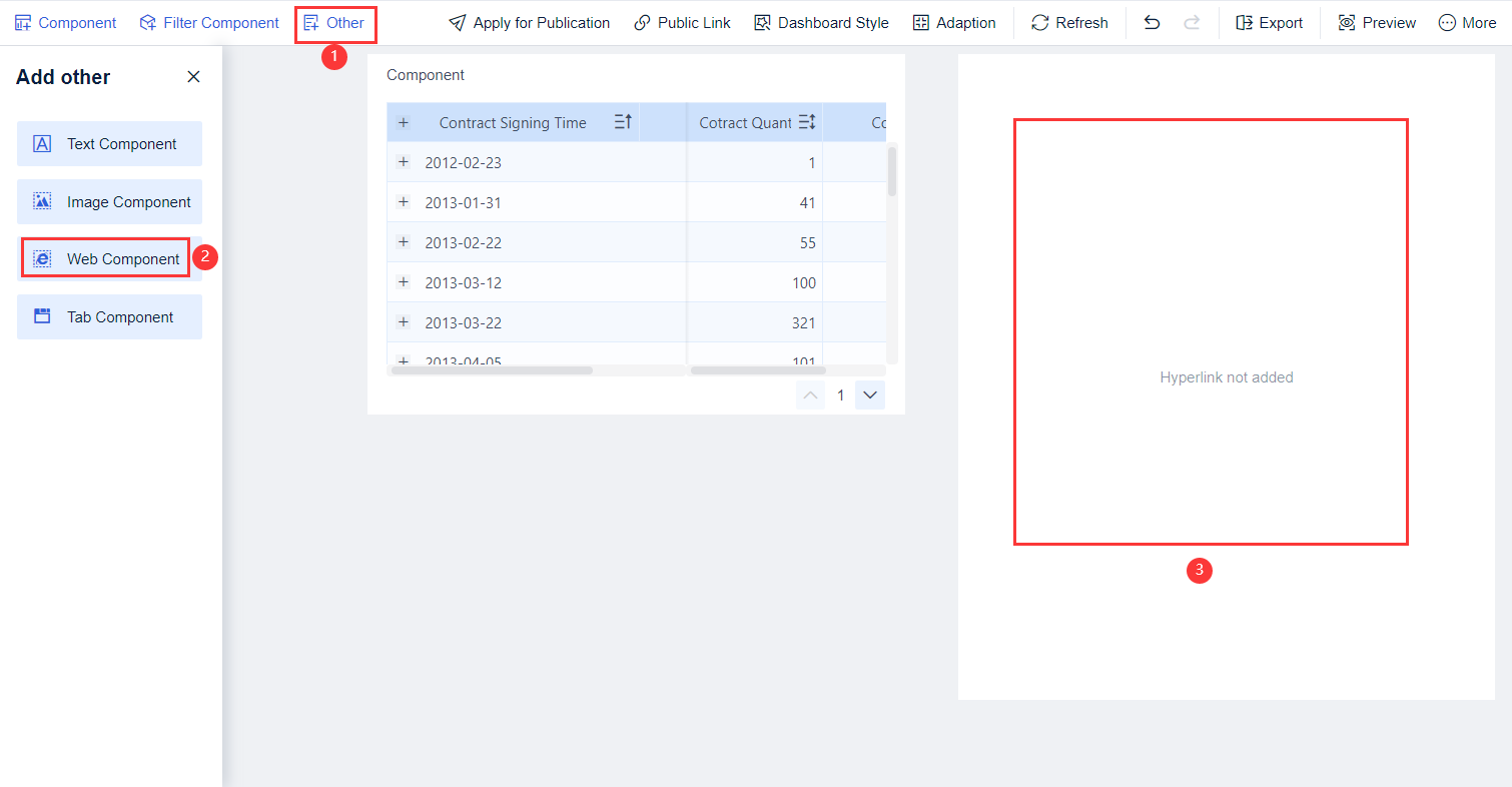 Web Component- FineBI Help Document