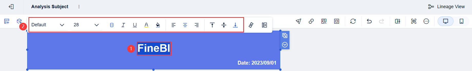 Text Component Overview- FineBI Help Document