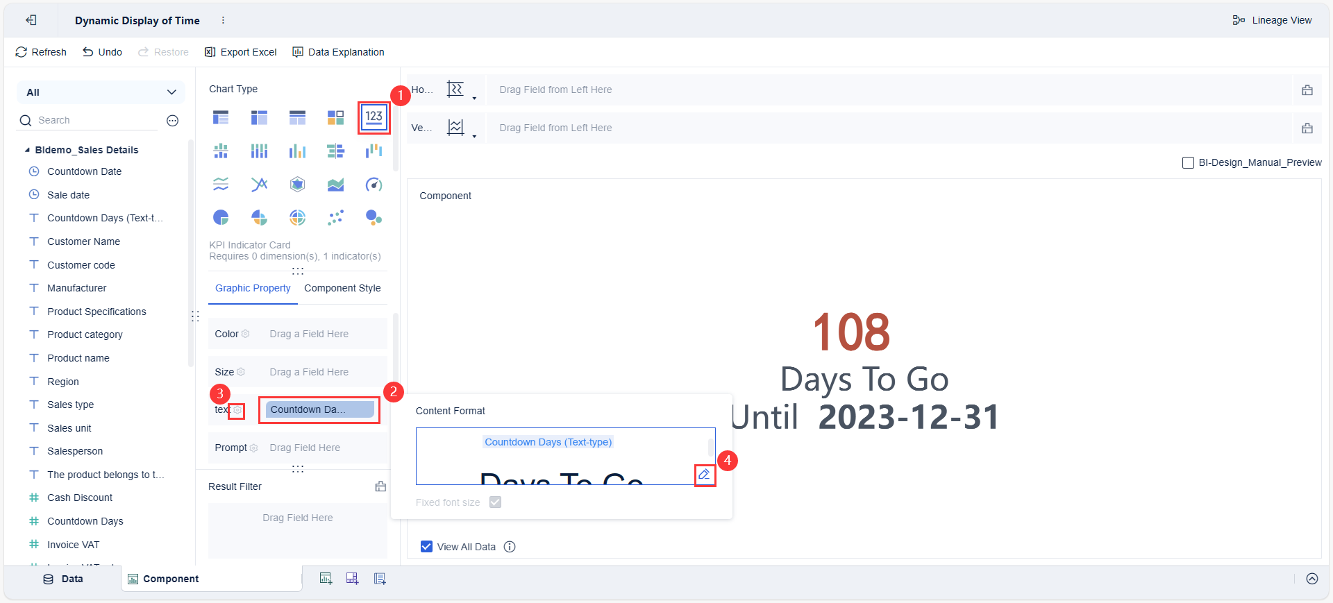 Dynamic Time Display- FineBI Help Document