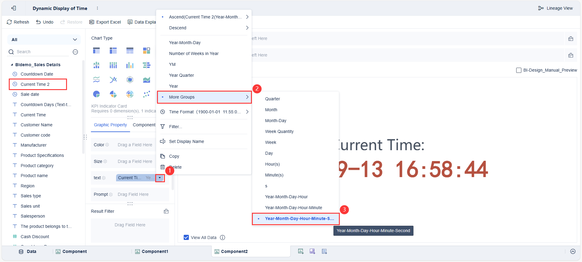 Dynamic Time Display- FineBI Help Document