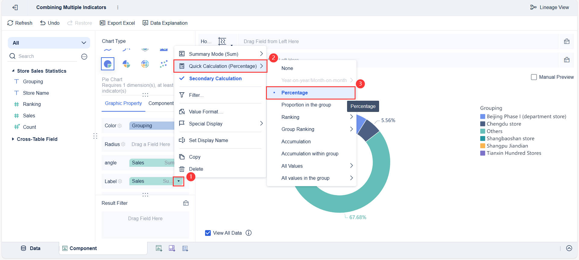 Combining Multiple Indicators into Another Category- FineBI Help Document