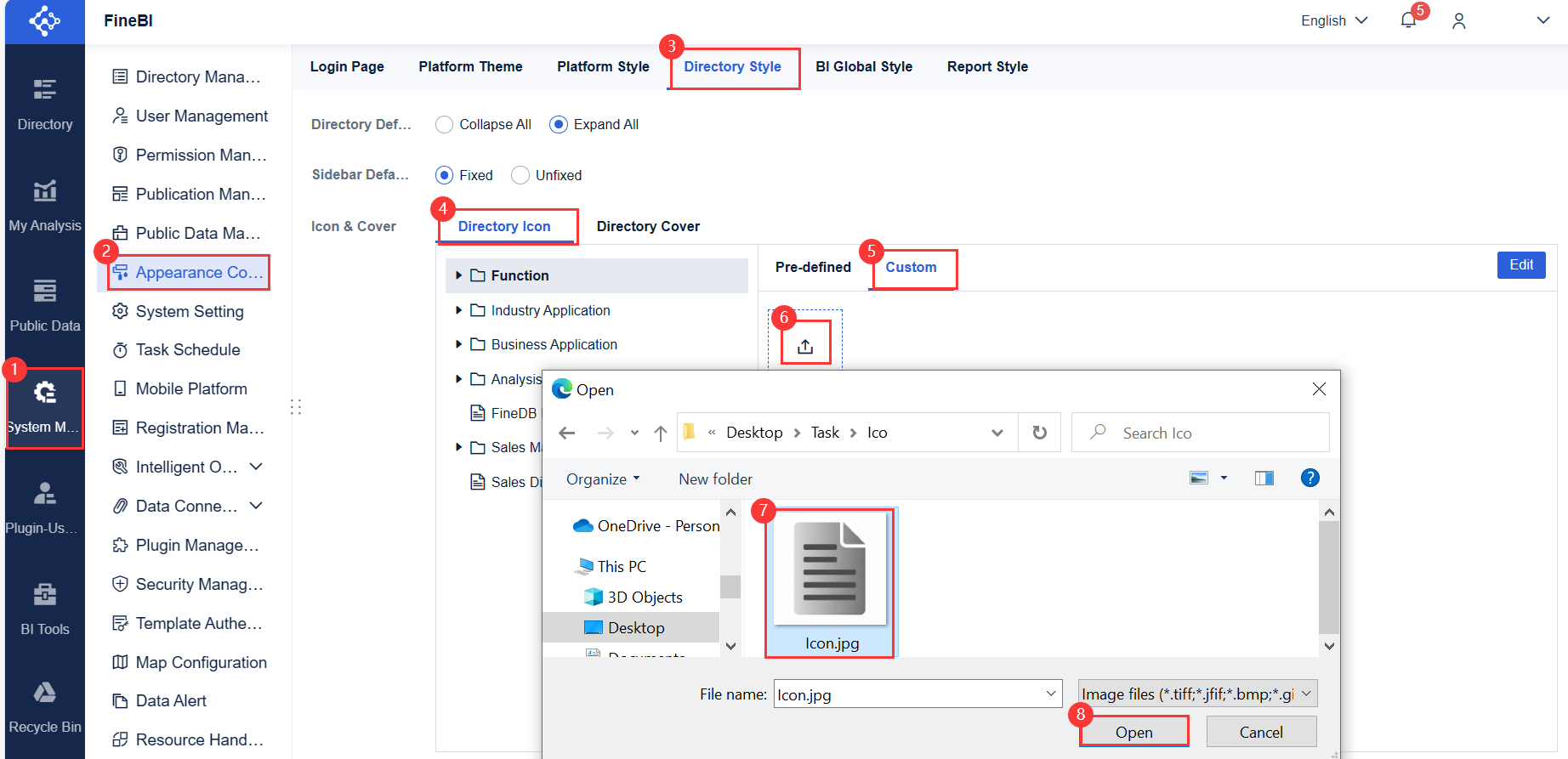 Directory Style- FineBI Help Document