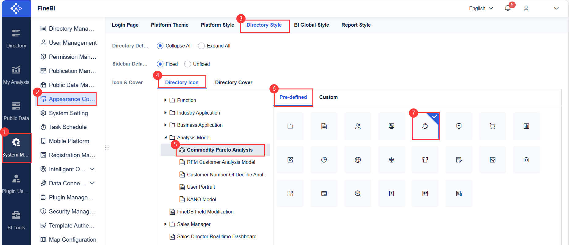 Directory Style- FineBI Help Document