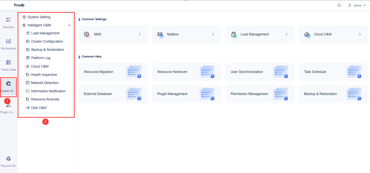 Sub-admin Permission Scope- FineBI Help Document