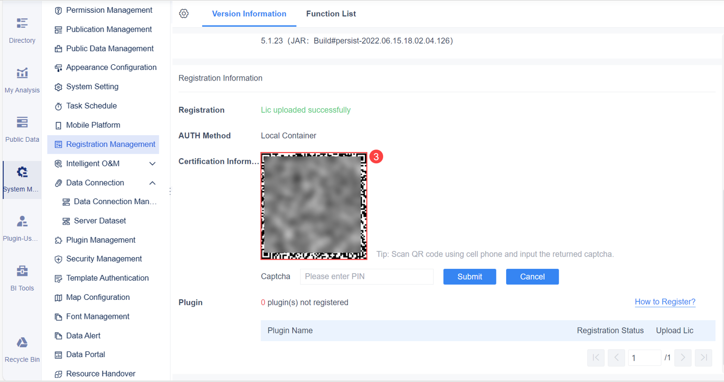 Local Container Authentication- FineBI Help Document