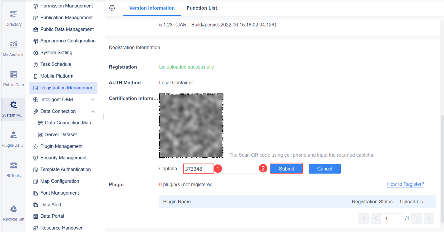 Local Container Authentication- FineBI Help Document