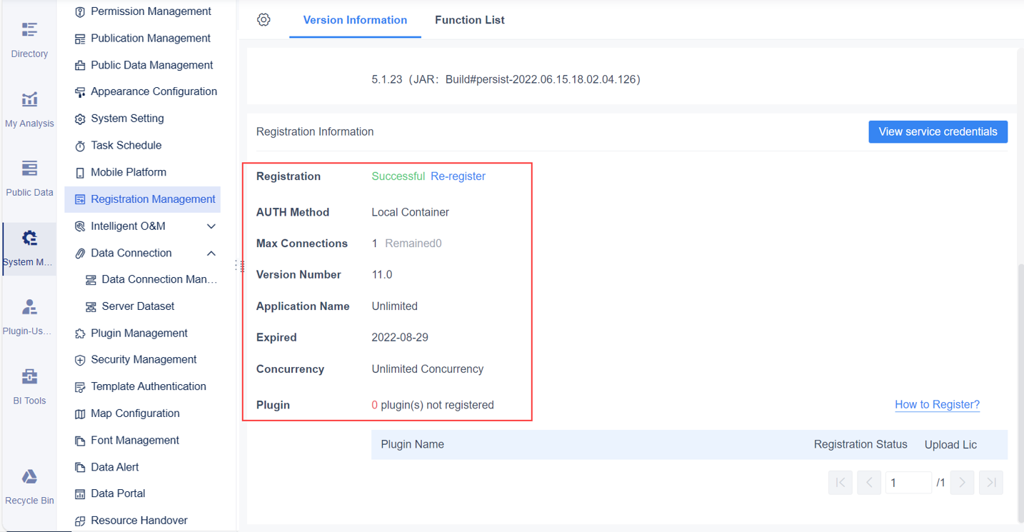 Local Container Authentication- FineBI Help Document
