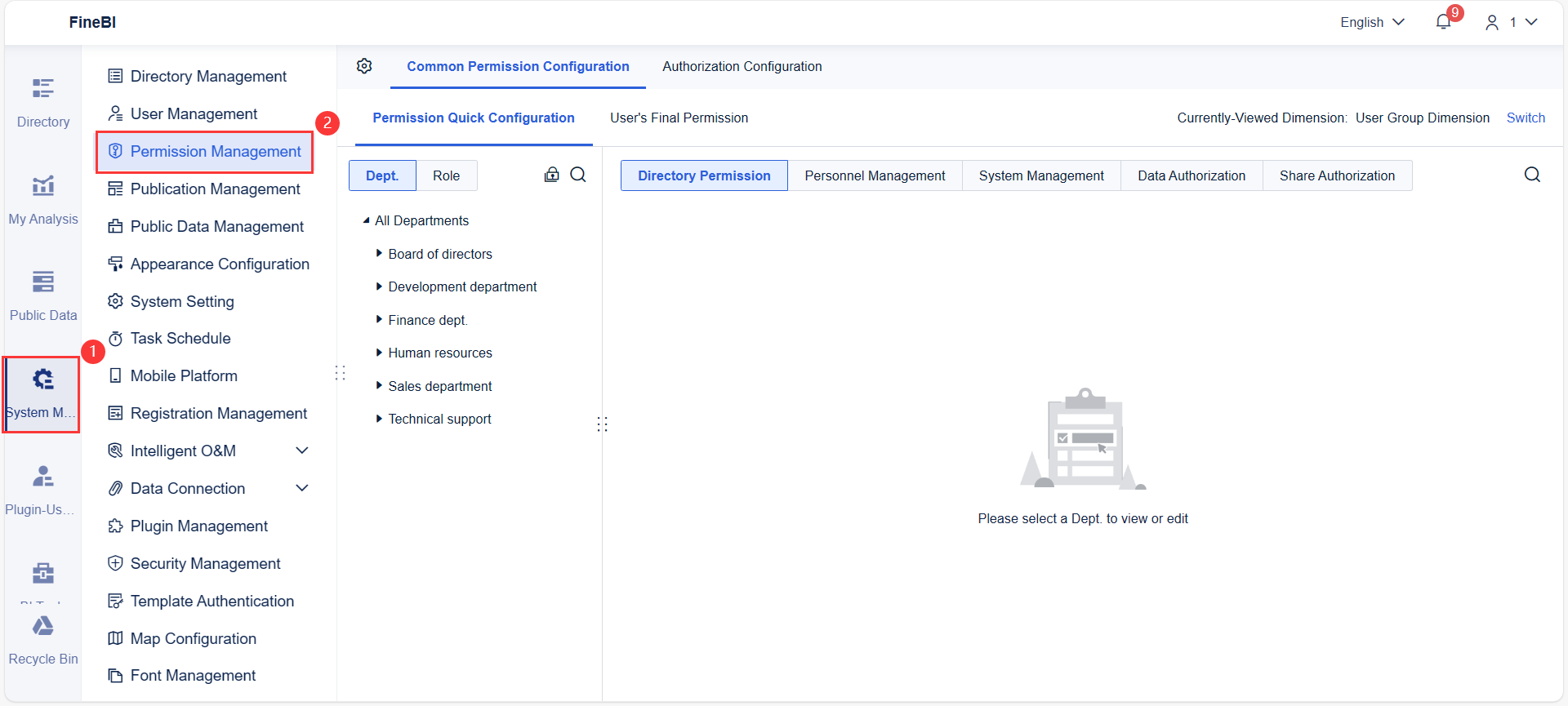 Permission- FineBI Document