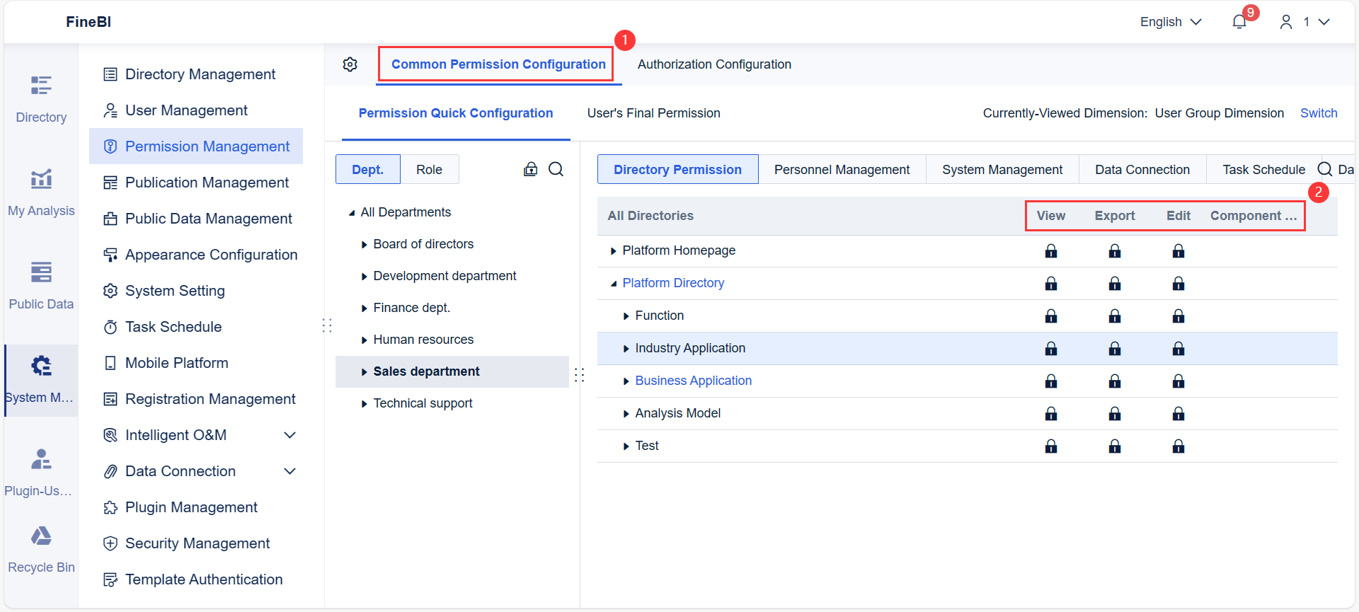 Permission- FineBI Document