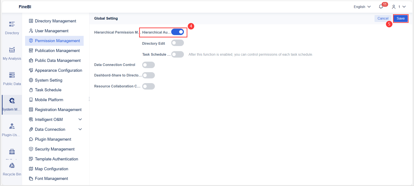Authorizing Roles in Batch Plugin- FineBI Help Document