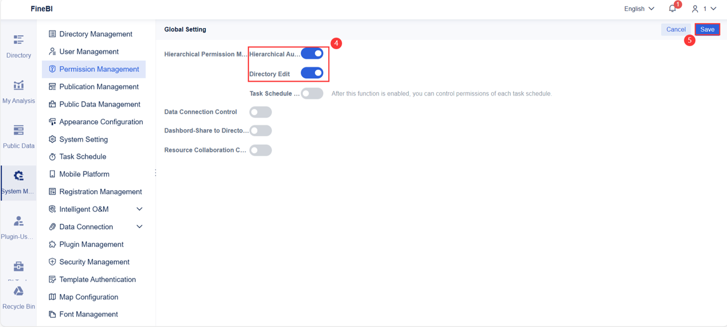 Using Permission for Publication Management- FineBI Help Document