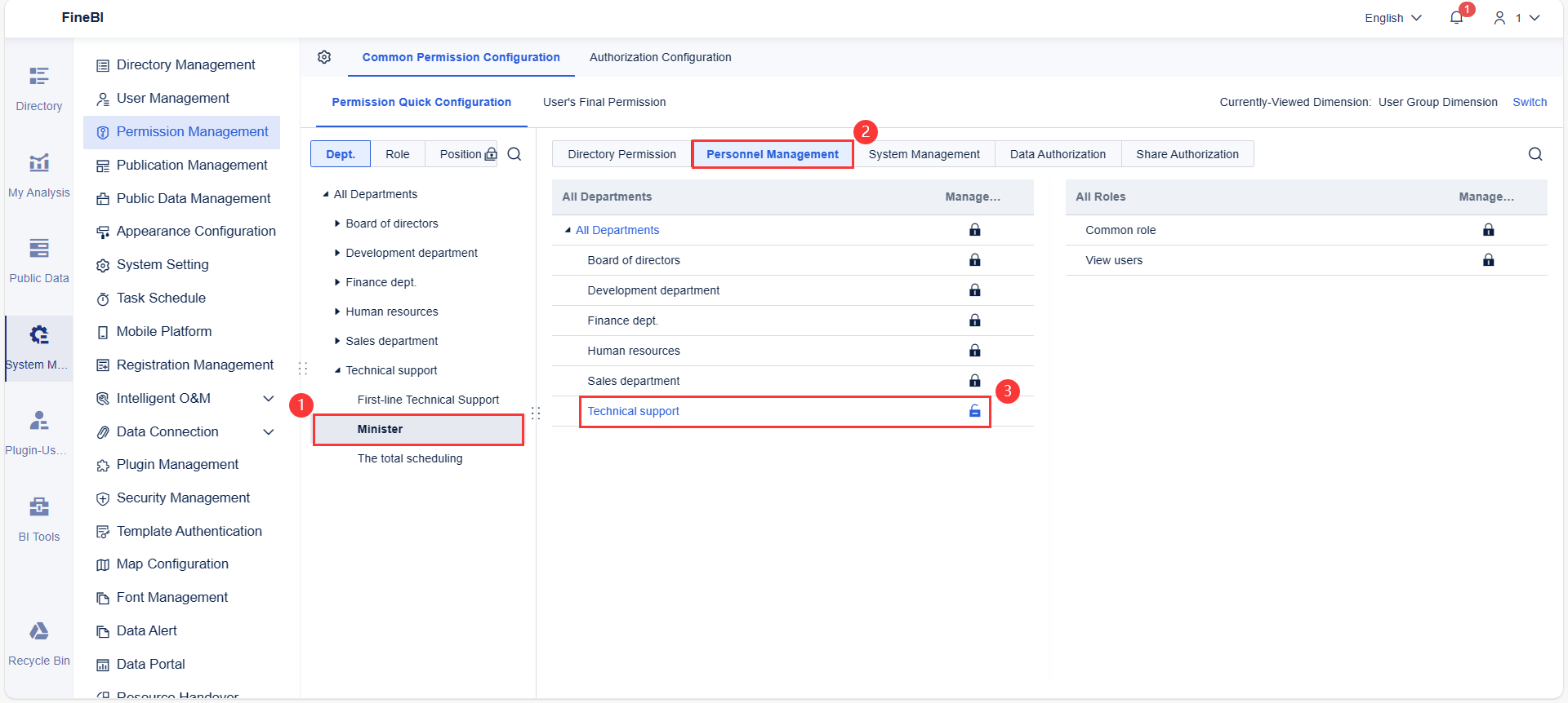 Using Permission for Publication Management- FineBI Document